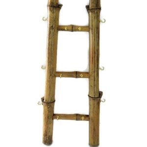 Vintage | Storage & Organization | Boho Bamboo Ladder Jewelry Display ...